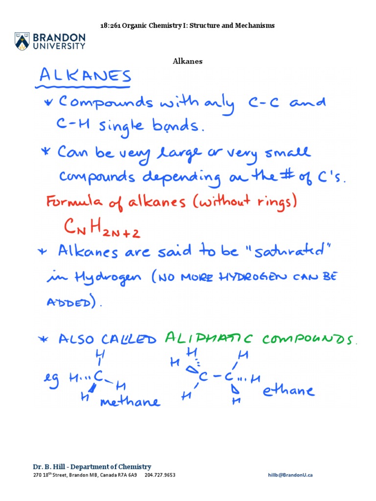 Alkanes in Organic Chemistry I | PDF | Law | Technology & Engineering