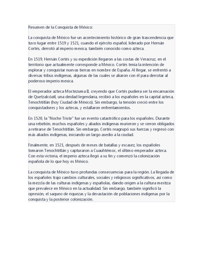La Conquista de México: 1519-1521 | PDF