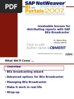 How To Broadcast A BEx Report Through E-Mail | PDF | Web Application ...