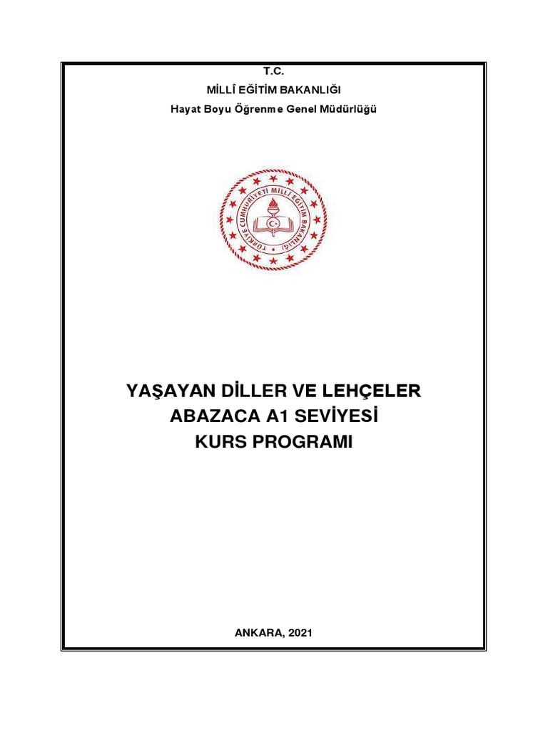 YA Şayan Diller Ve Lehçeler Abazaca A1 Sev İyesi Kurs Programi | PDF