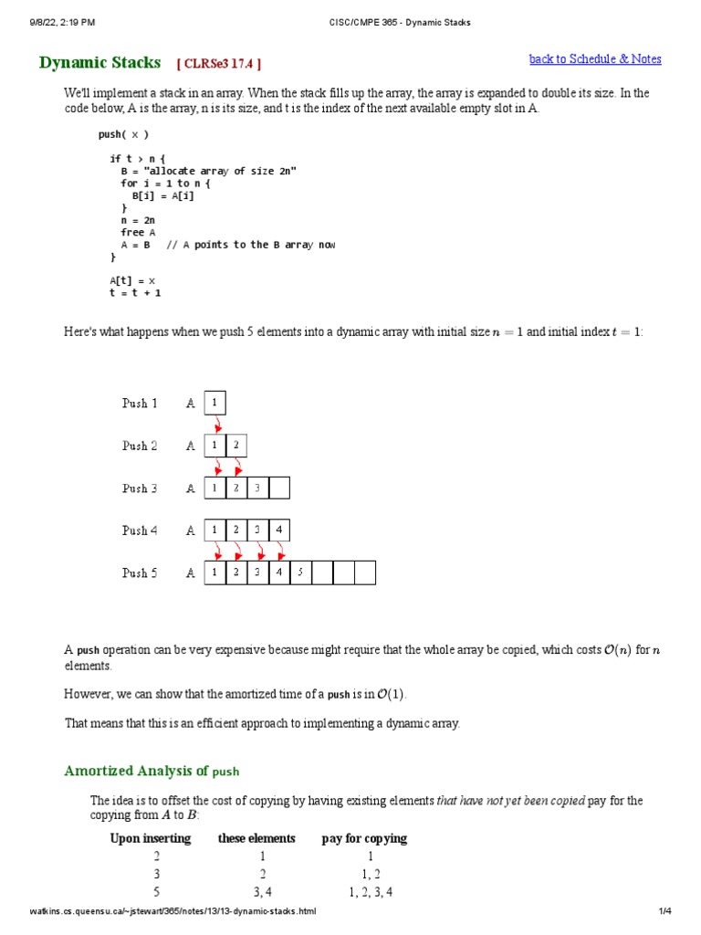 13 Cisc Cmpe 365 Dynamic Stacks Download Free Pdf Computer Programming Computer 