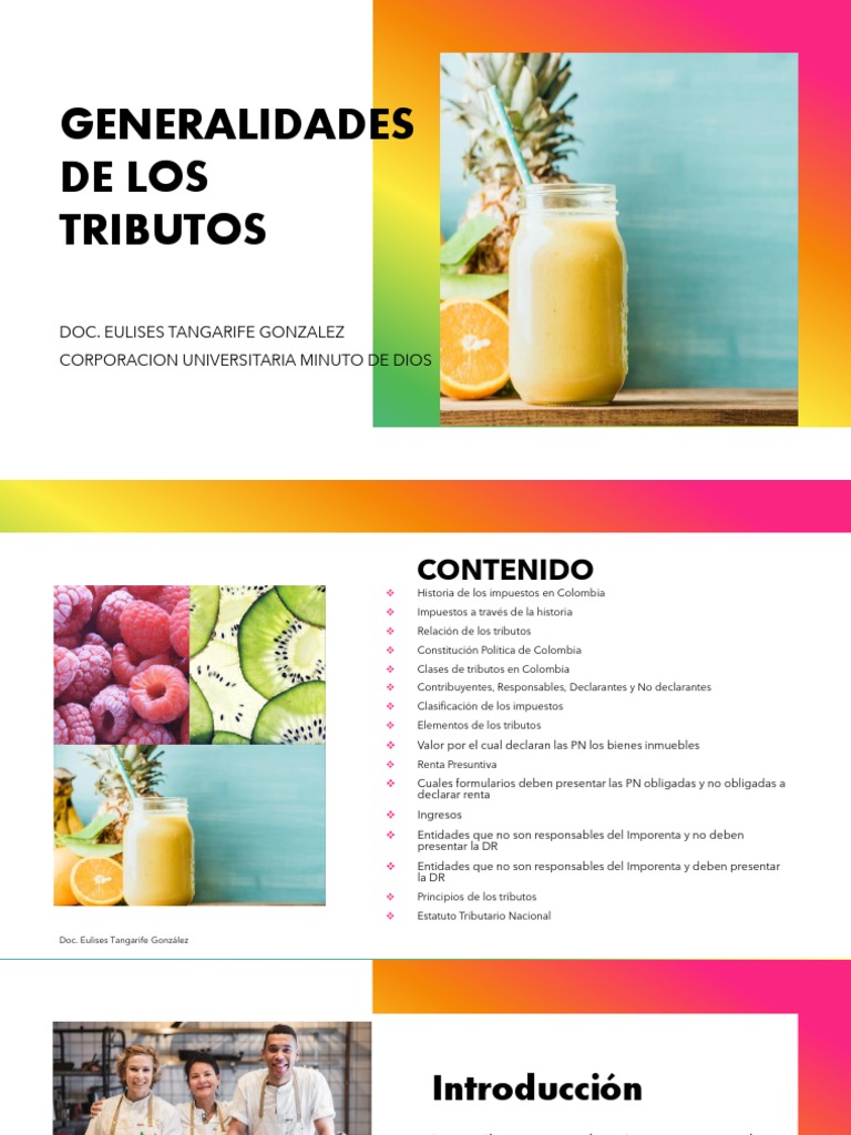 Presentacion Generalidades de Los Tributos | PDF | Impuestos | Impuesto sobre la renta
