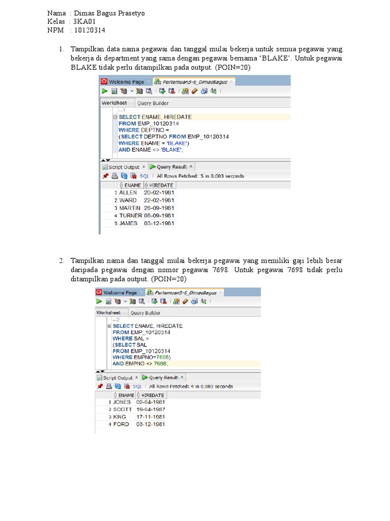 Pert6 Act1 Dimas Bagus Prasetyo 10120314 | PDF | Karier & Perkembangan