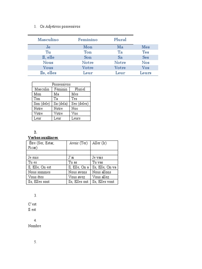 Gramatica Francesa | PDF