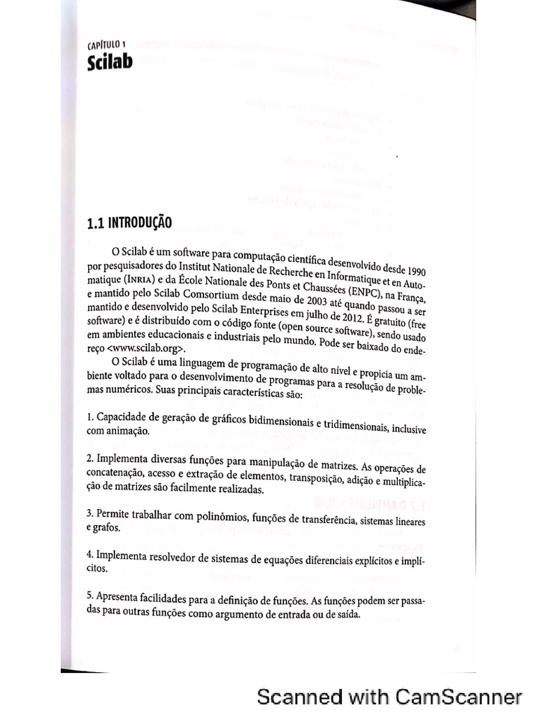 Modelagem Scilab Capítulo 1 | PDF
