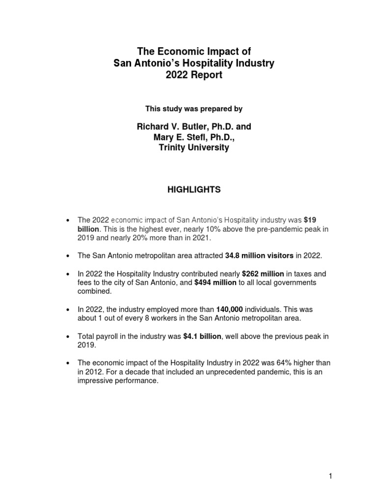 2022 Hospitality Report | PDF | Taxes | Employment