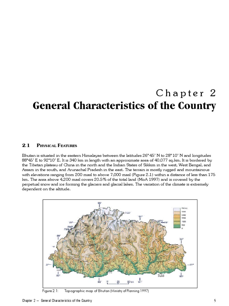 Bhutan Geography | PDF | Glacier | Snow