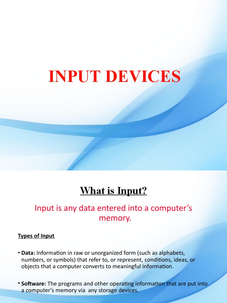 Input Devices | PDF | Computer Keyboard | Computer Engineering