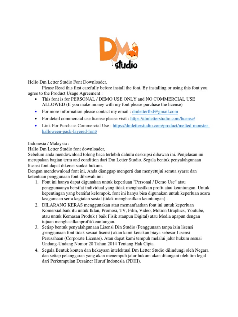 DM Letter Studio - Personal or Demo Use License | PDF