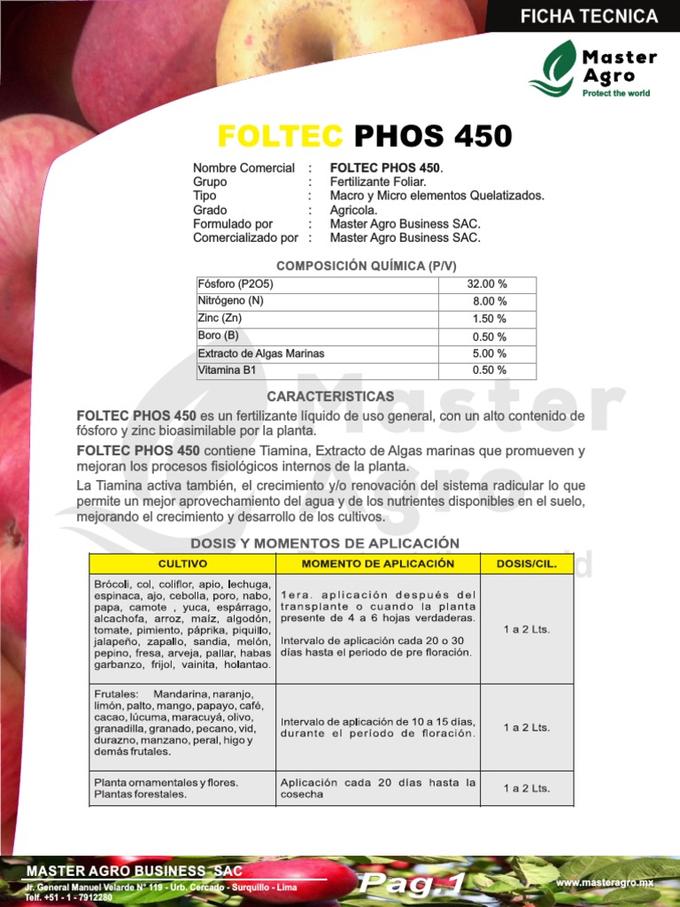 Foltec Phos 450 Mab 2022 | PDF