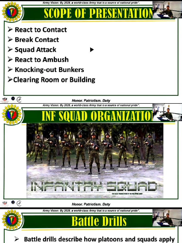 Squad Battle Drills | PDF | Platoon | Flanking Maneuver