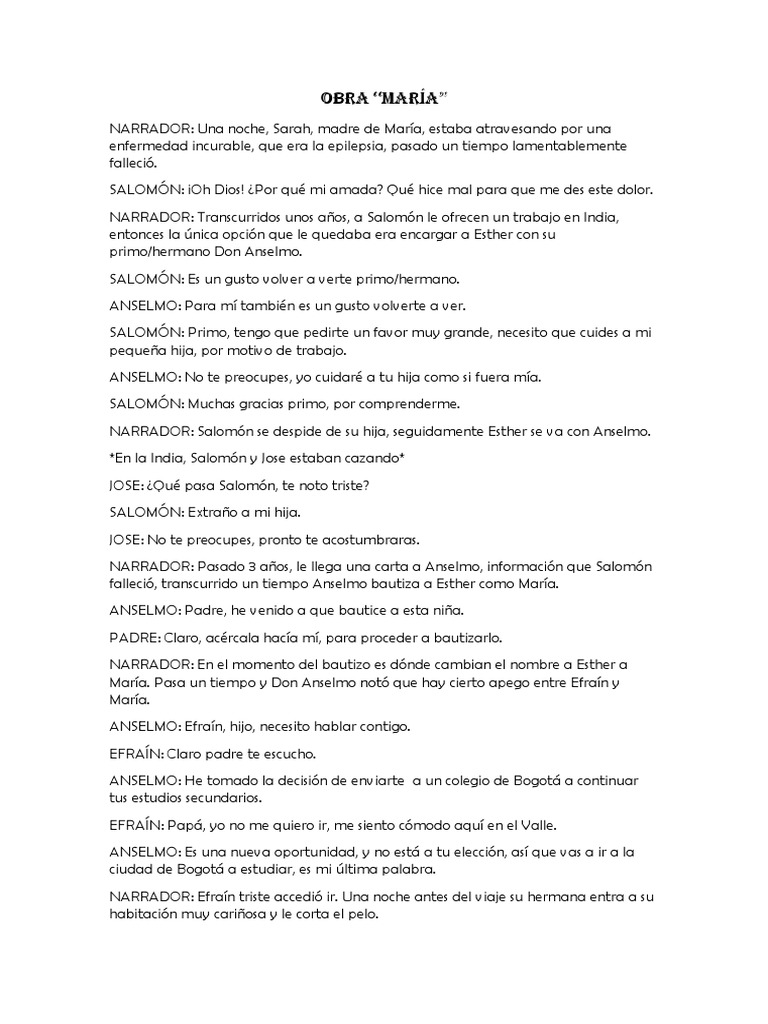 Obra María Teatro | PDF