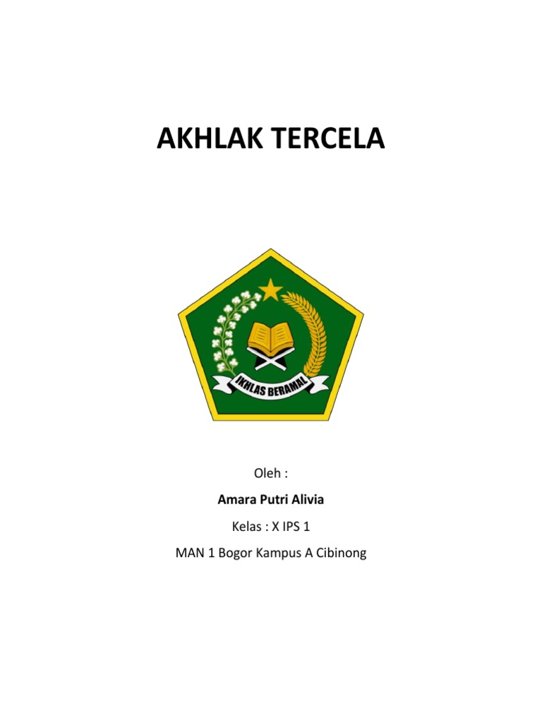 MAKALAH Aqidah Materi Akhlak Tercela | PDF