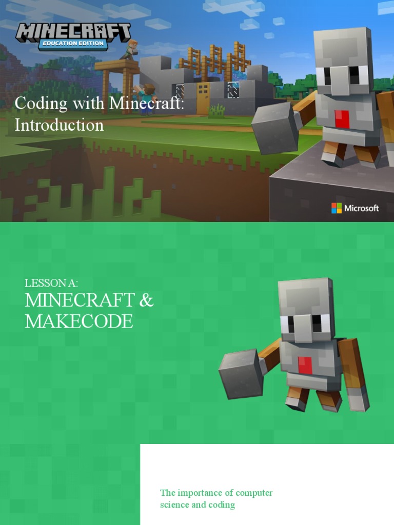 Coding With Minecraft 1 Introduction Presentation | Download Free PDF | Minecraft | Computer ...