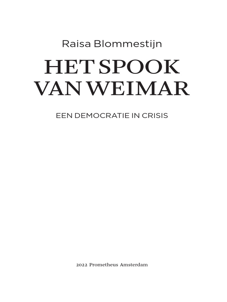 Het Spook Van Weimar | PDF