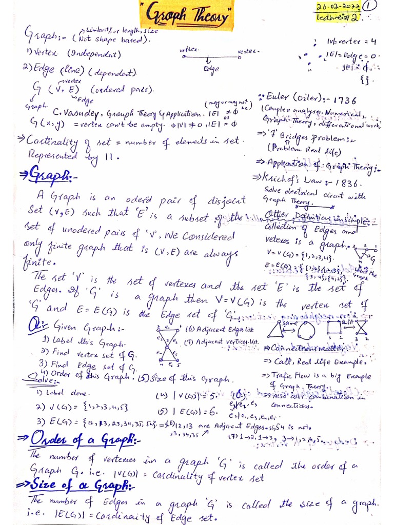 Graph Theory Notes | PDF