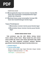 Laporan Akhir - Momen Kelembaman | PDF