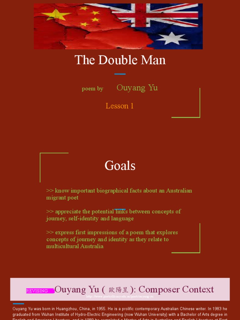 Exploring Ouyang Yu's "The Double Man" | PDF | Poetry | Writing