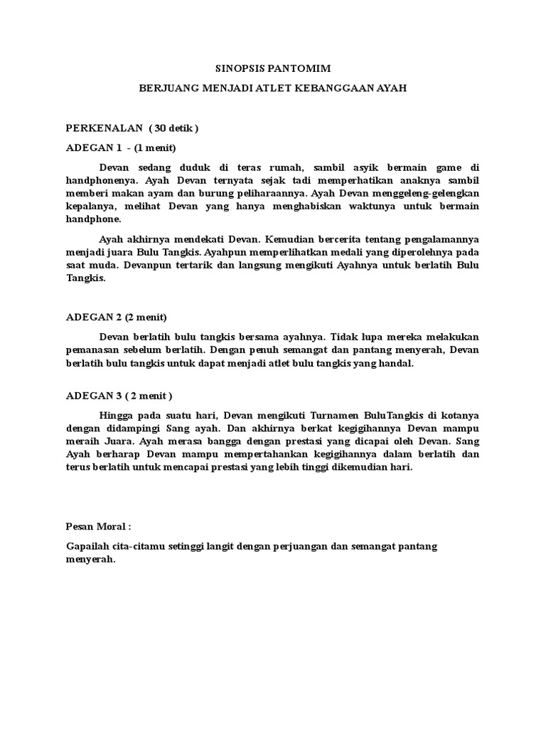Sinopsis Pantomim | PDF
