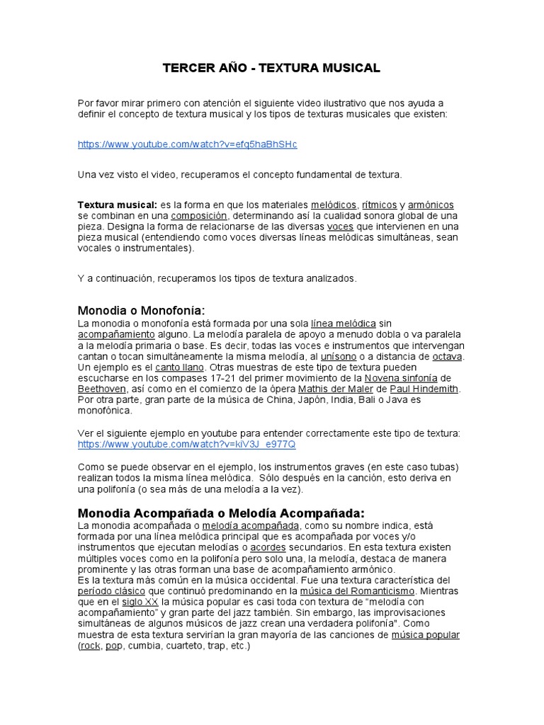 Textura Musical | Descargar gratis PDF | Composiciones Musicales ...