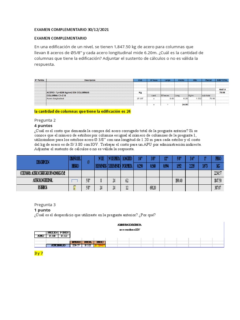 Examen Complementario | PDF