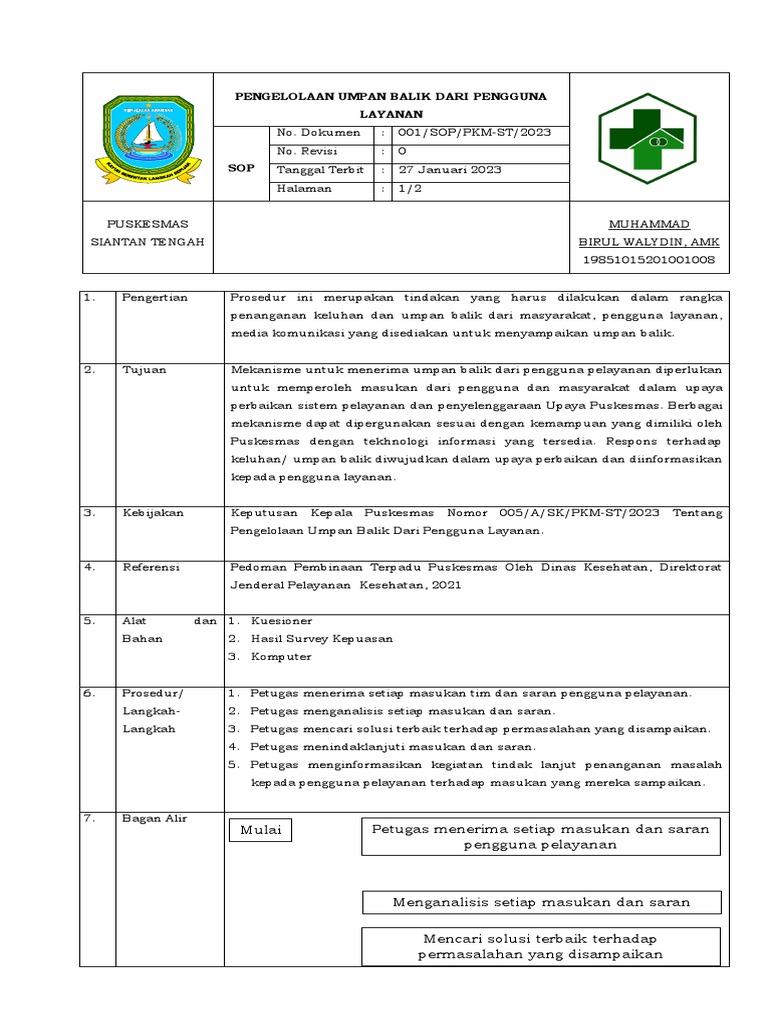 Contoh Format Sop | PDF