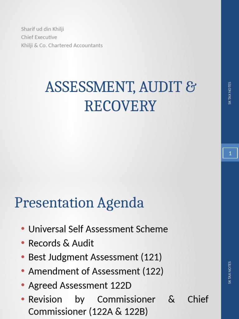 Tax Assessment & Audit Guide | PDF | Taxes | Audit