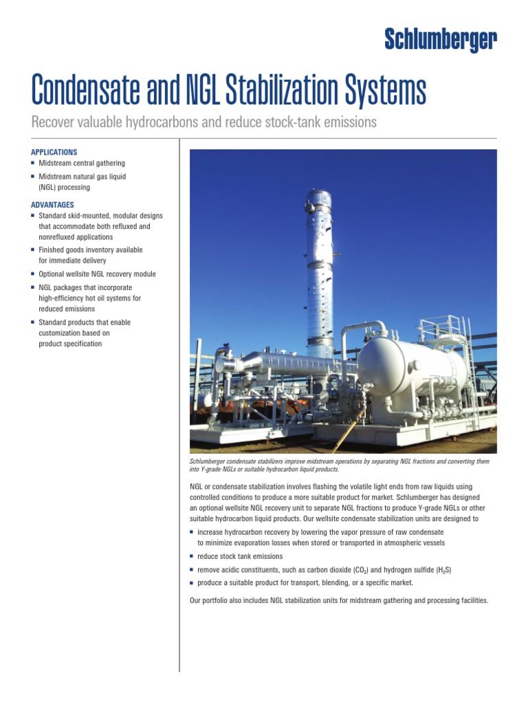 Condensate NGL Stabilization Systems Ps | PDF | Natural Gas Processing ...