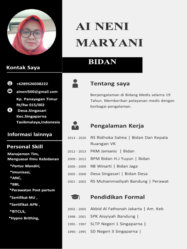 CV Ai Neni Maryani | PDF