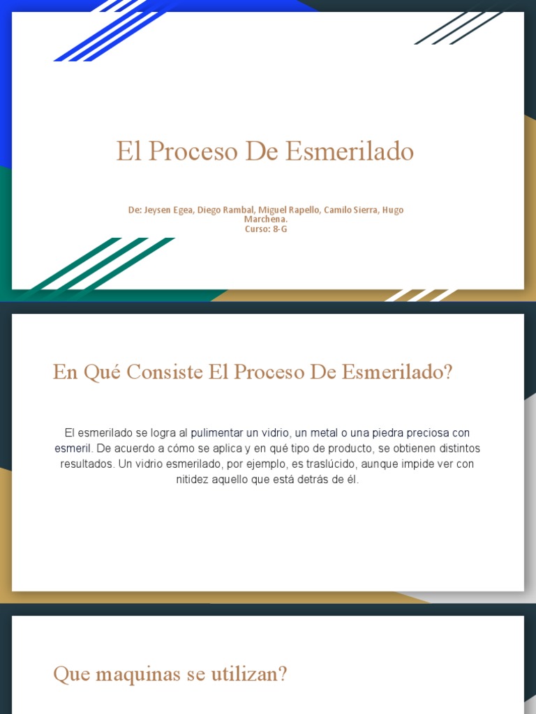 El Proceso de Esmerilado | PDF | Bienes manufacturados | Procesos industriales