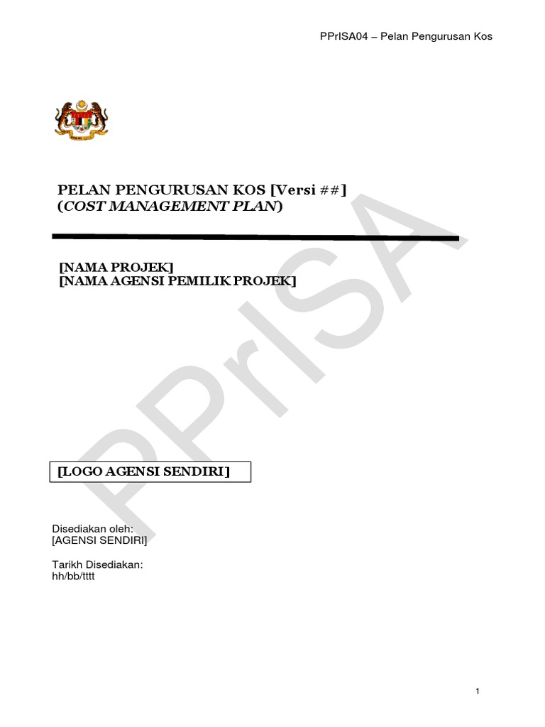 PPrISA04 - Pelan Pengurusan Kos | PDF