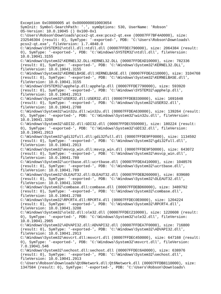 Crash 2023 07 30 16 54 57 077 | PDF | Software Engineering | Computer Architecture