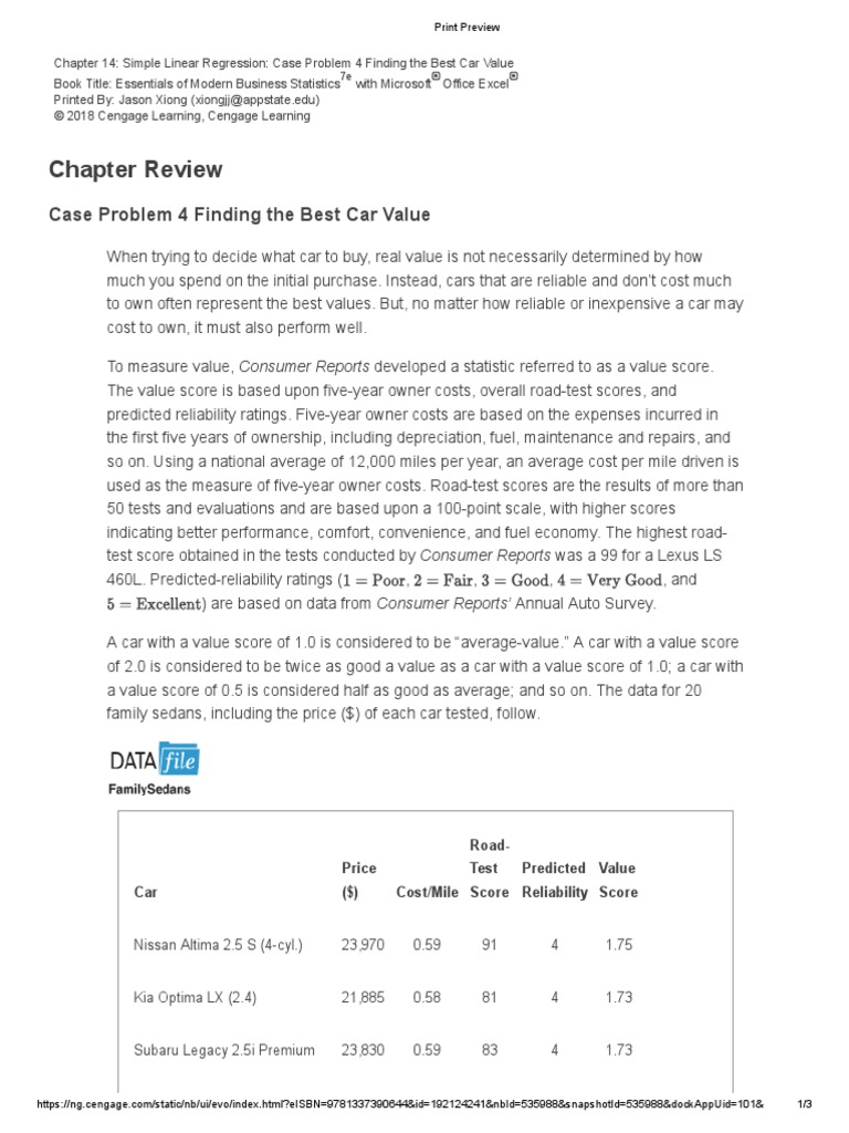 Chapter 14 Case Problem | PDF | Technology & Engineering