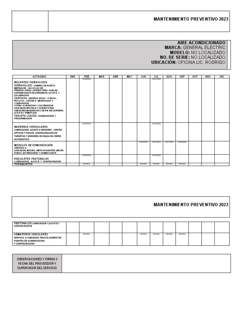 Programa Mantenimiento Preventivo AIRE ACONDICIONADO | PDF | Ingenieria ... Programa Mantenimiento Preventivo AIRE ACONDICIONADO | PDF | Ingenieria ...