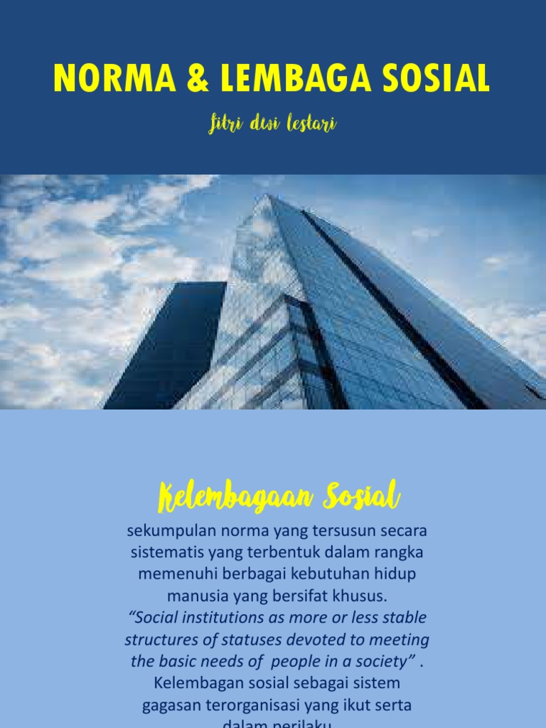 Norma dan Lembaga Sosial: Definisi dan Contoh | PDF