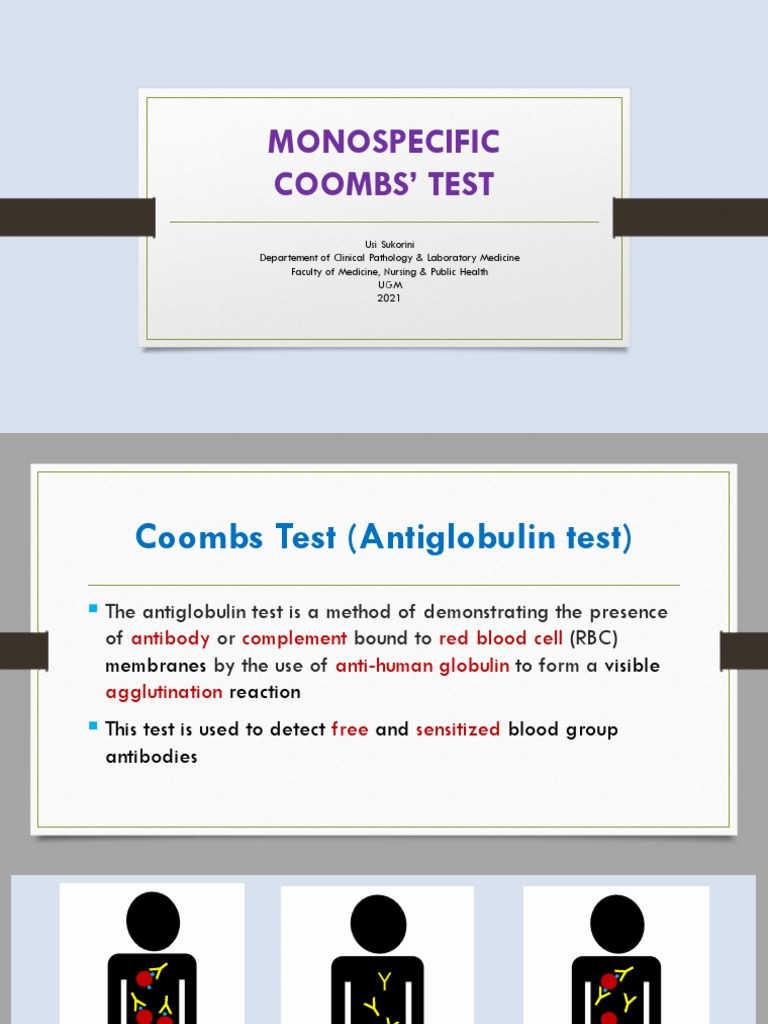 Monospecific Coombs Test | PDF | Antibody | Tissue (Biology)