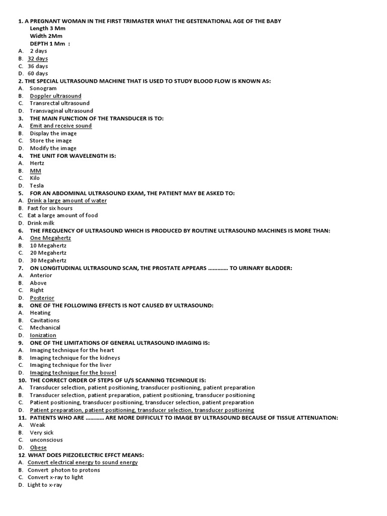 Ultrasound | PDF | Science & Mathematics