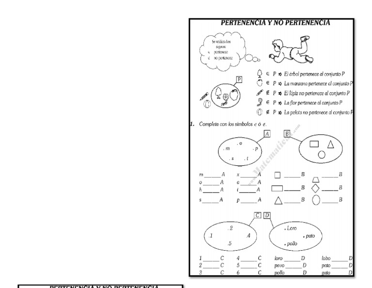 Guia Pertenece y No Pertenece | PDF