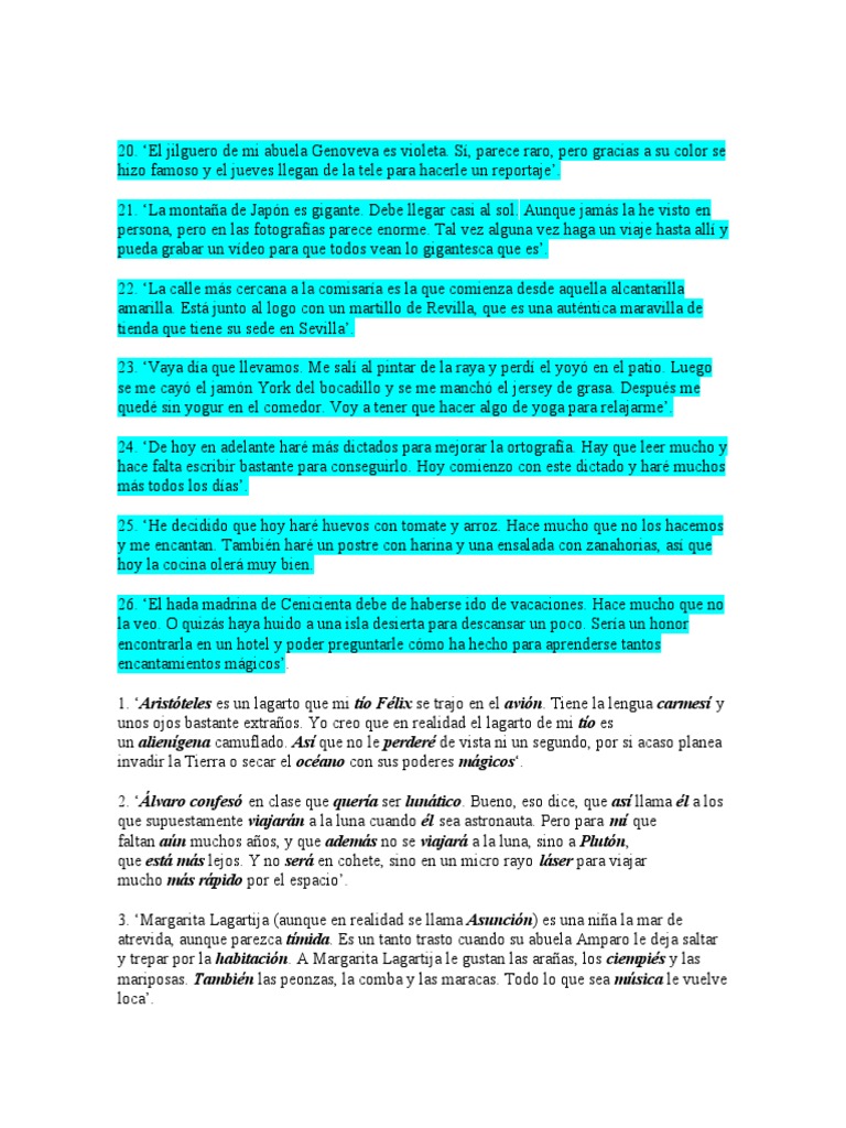 Parrafos para Sacar Dictados | PDF