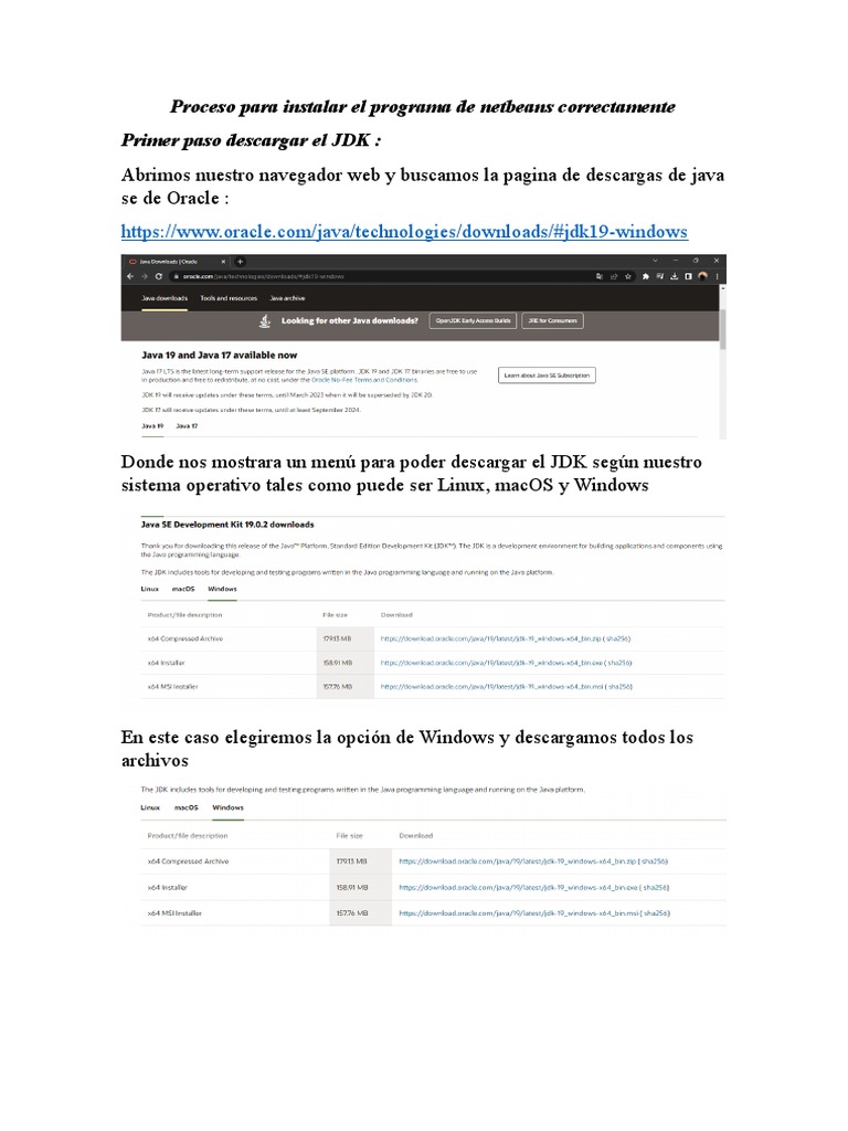 Proceso para Instalar El Programa de Netbeans Correctamente | PDF ...