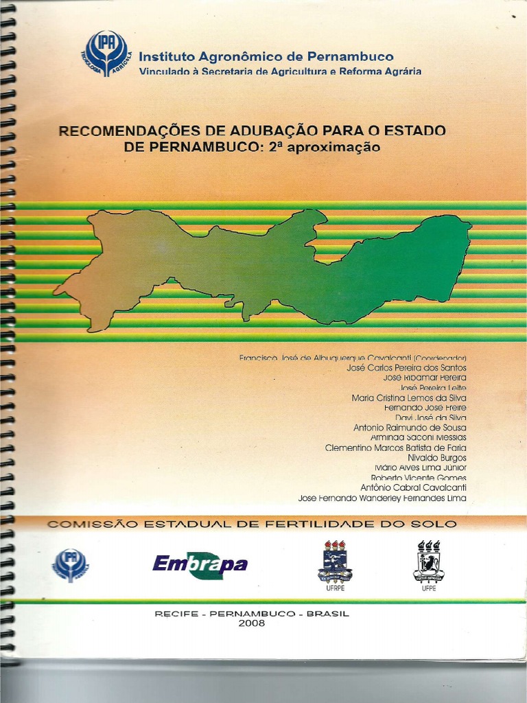 Recomendação de Adubação para o Estado de Pernambuco | PDF