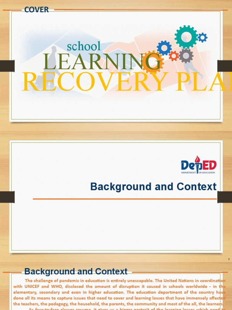 Learning Recovery Plan | PDF | Schools | Learning
