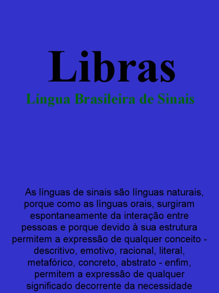 Libras Power Point | PDF