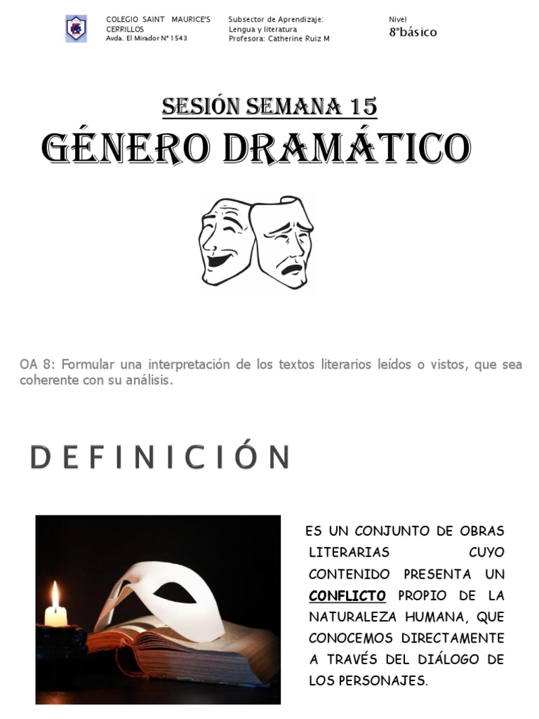 8vo - Genero Dramatico | PDF | Teatro | Monólogo