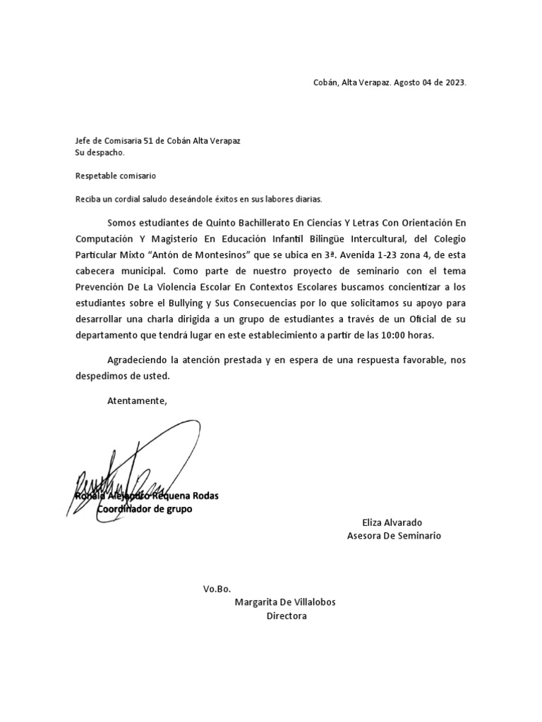 Solicitud para Comisaria 51 o | PDF