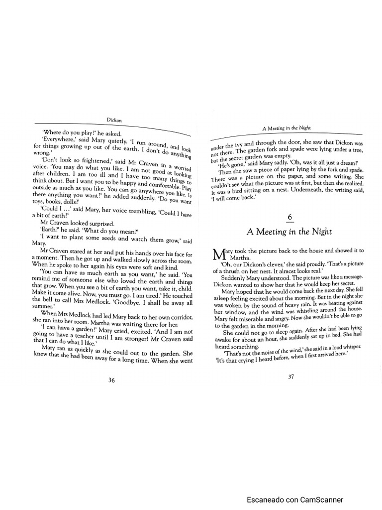 The Secret Garden CH 6-12 + Activities | PDF