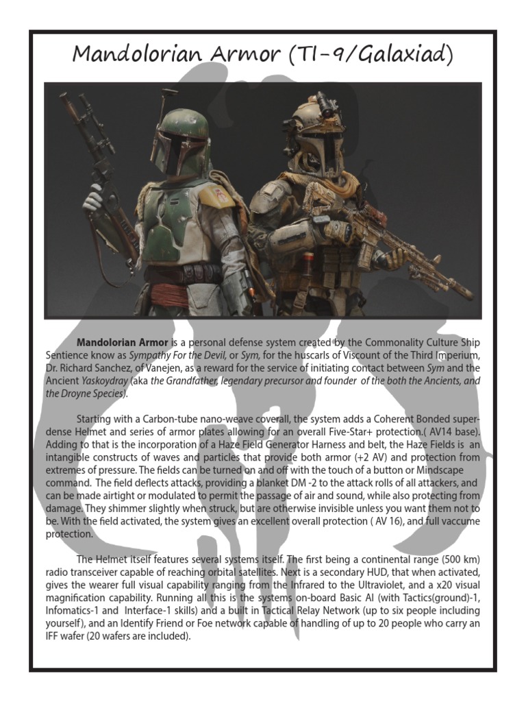Mando Armor For Traveller RPG | PDF