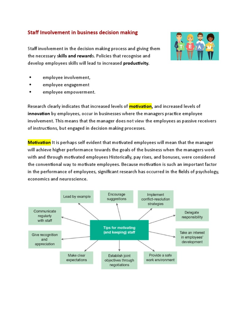 Business Studies Staff Involvement | PDF