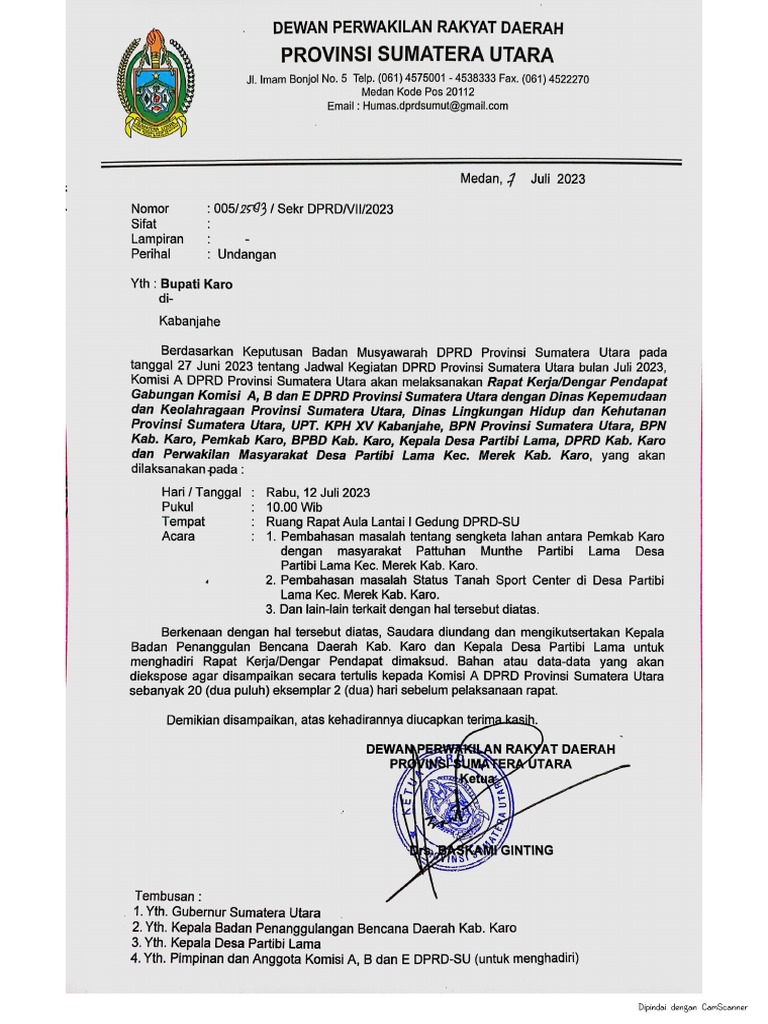 Surat RDP TGL 12 Juli - 2 | PDF