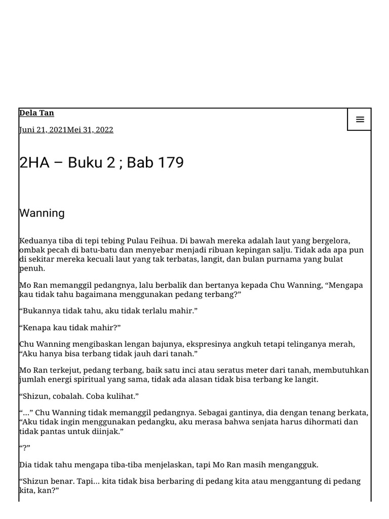 2HA - Buku 2 Bab 179 - Dela Tan | PDF